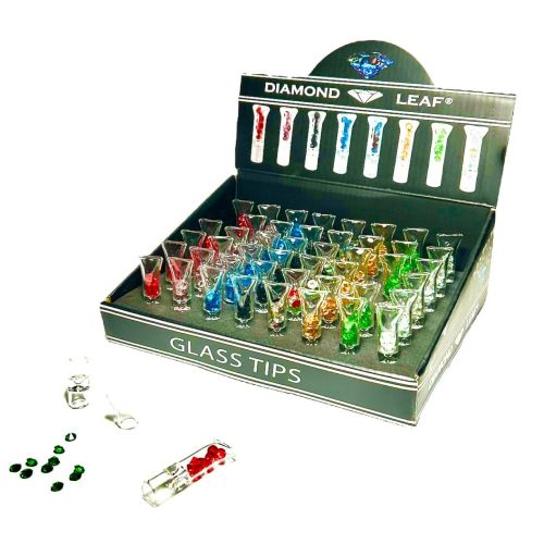 DIAMOND LEAF GLASS TIPS BOX/48 | Smokesupplier.nl