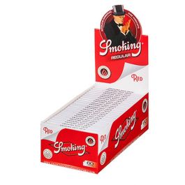 Smoking Red rolling papers regular size 50 booklets in a display ...